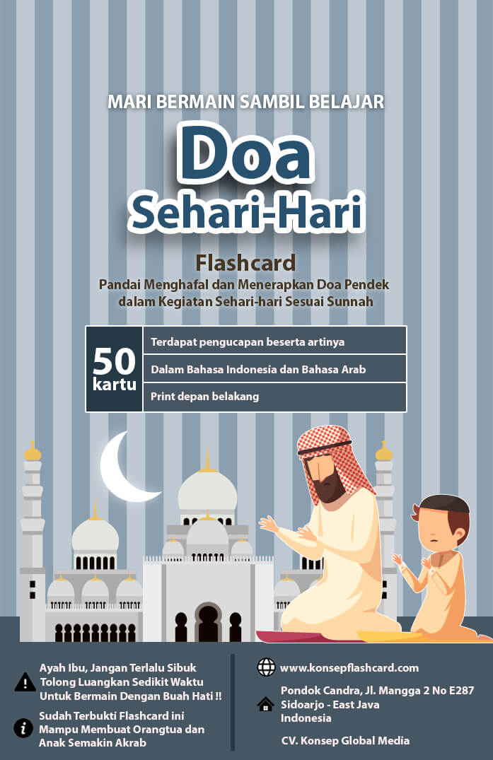 Flash Card Konsep Studio - Flash Card Doa Sehari-Hari - Kartu Belajar ...